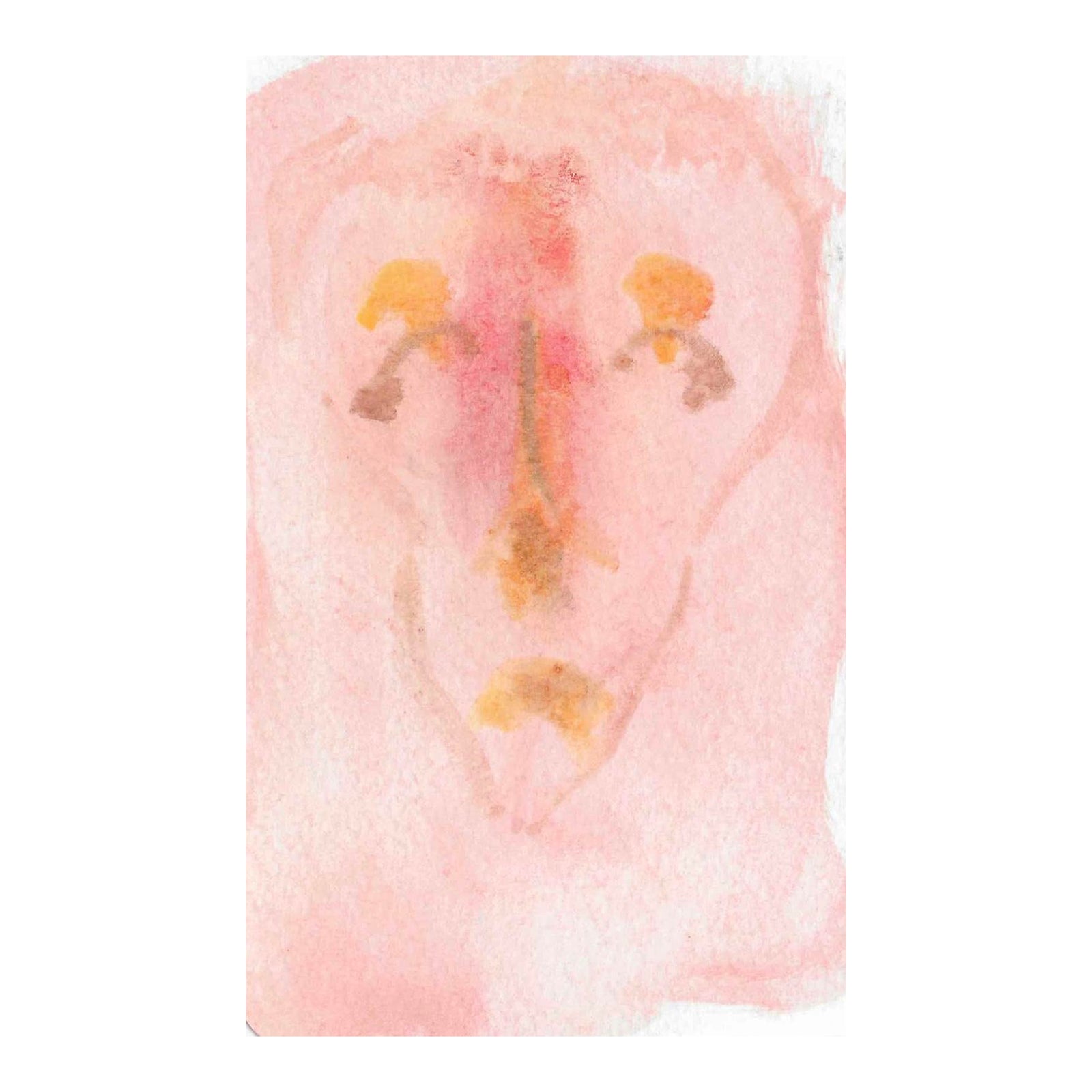 1990s Jim Guest Modern Portrait Watercolor | Chairish