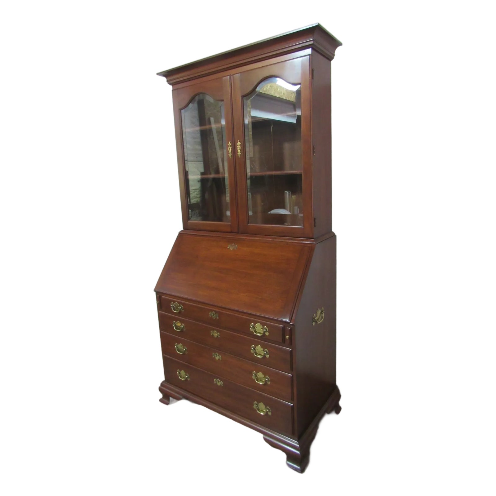 Late 20th Century John Hancock Henkel Harris Secretary Desk Mahogany ...