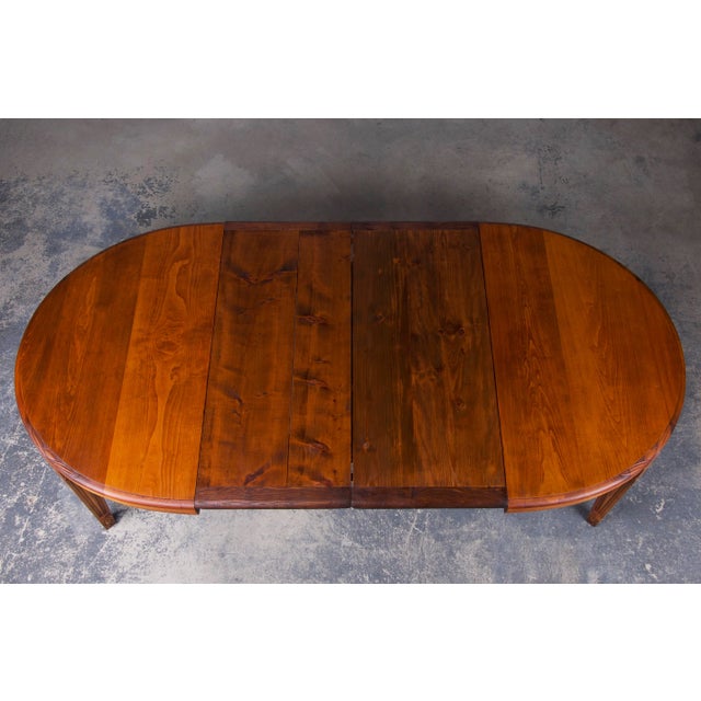 French Neoclassical Style Extendable Maple Dining Table | Chairish