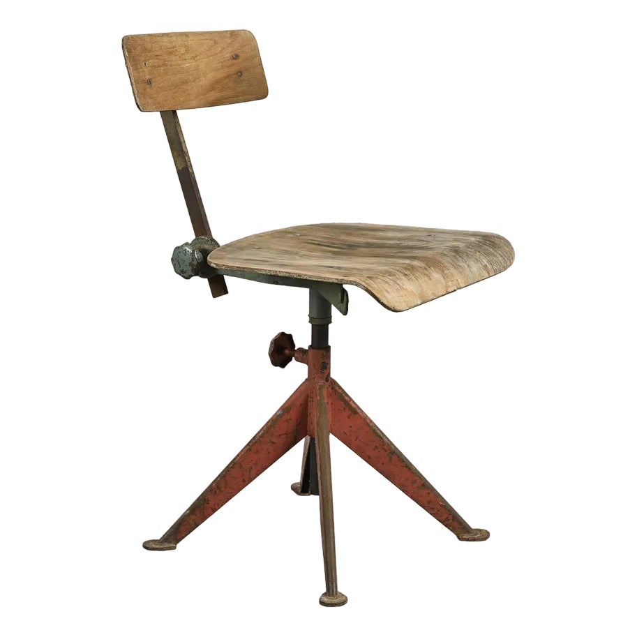 Vintage Scandinavian Workshop Chair by Odelberg & Olson, 1940s | Chairish