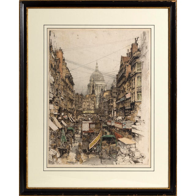Fleet Street, Luigi Kasimir Etching | Chairish