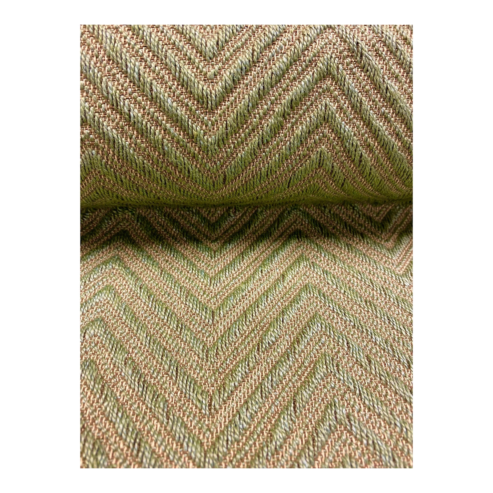 Designer Sage Green Taupe Herringbone Flax Chevron Linen Upholstery ...