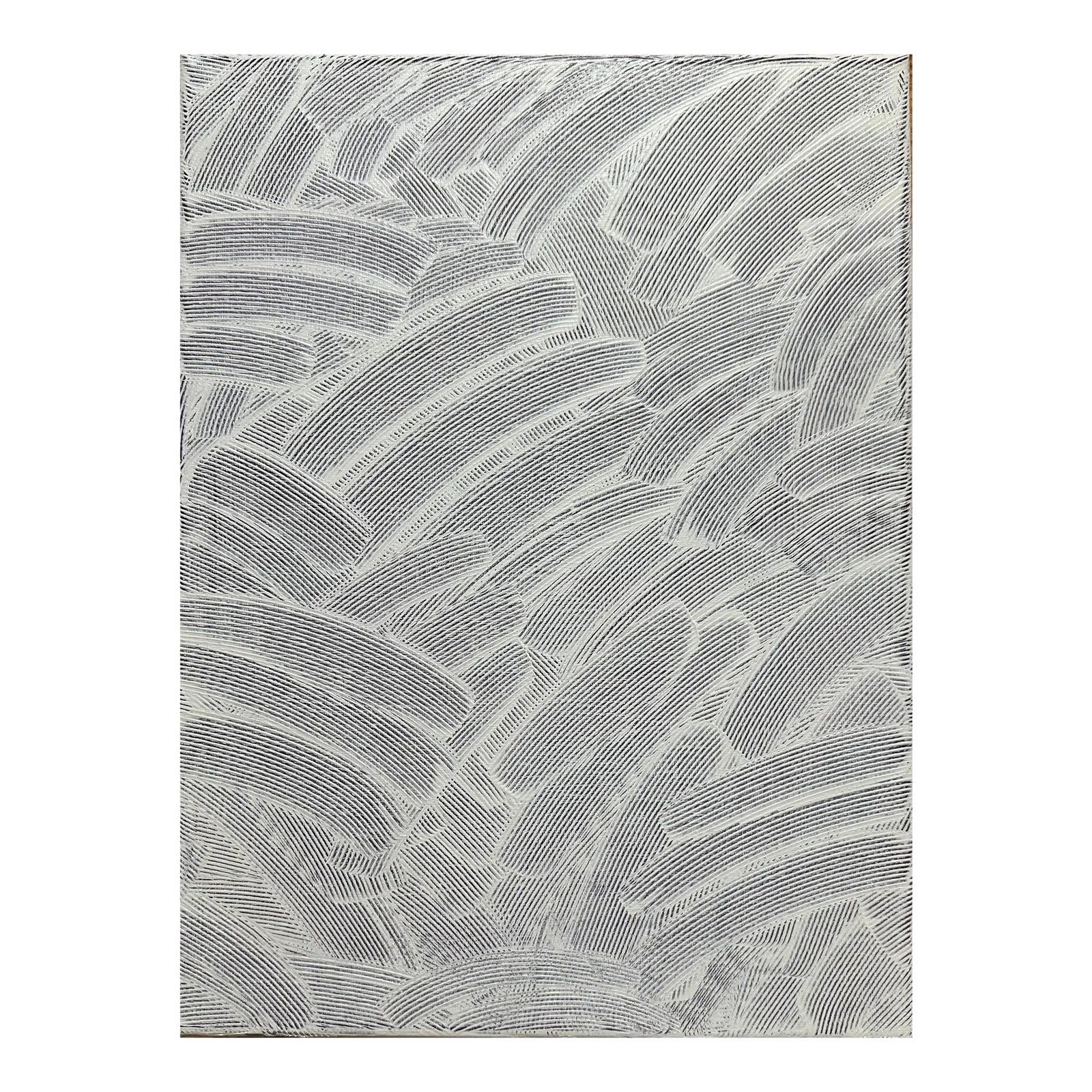 Erin Simon Abstract Original Painting “Current”’ (With White and Plum ...