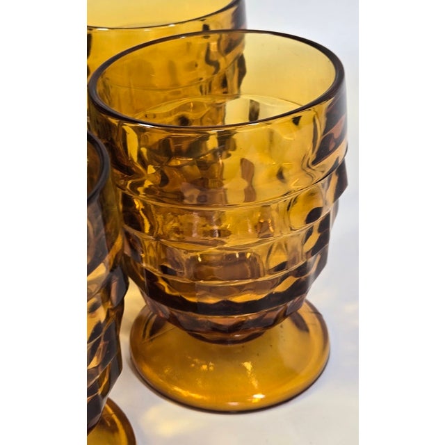 Honeyed Amber Tumblers- Set of Four | Chairish