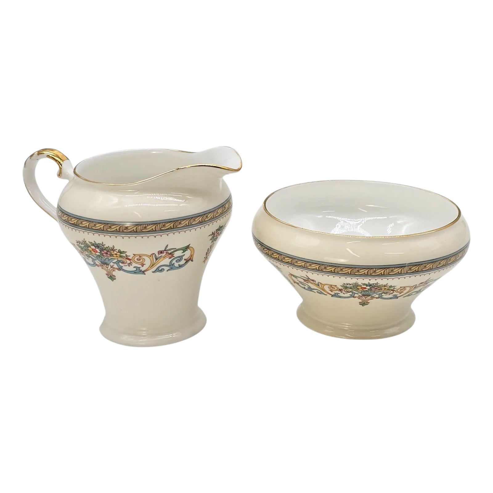 Vintage Aynsley “Henley” Fine Bone China Creamer & Sugar Bowl – Gold ...
