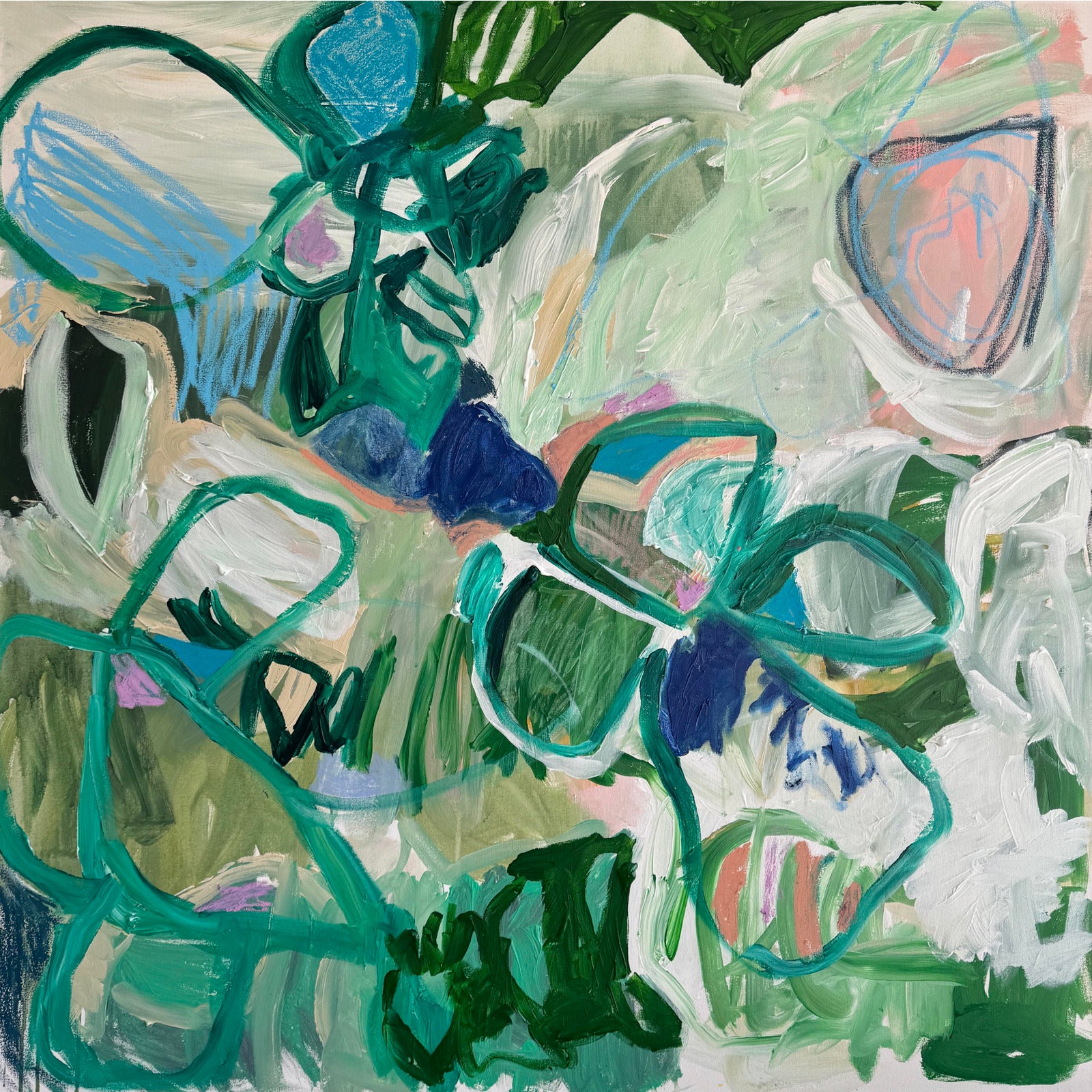 “jules & Blue” Original Painting by Hayley Morée | Chairish