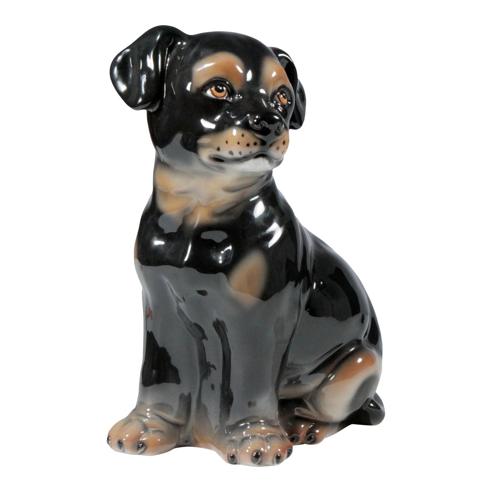 Mid Century Italian Ceramic Puppy Dog Figurine | Chairish