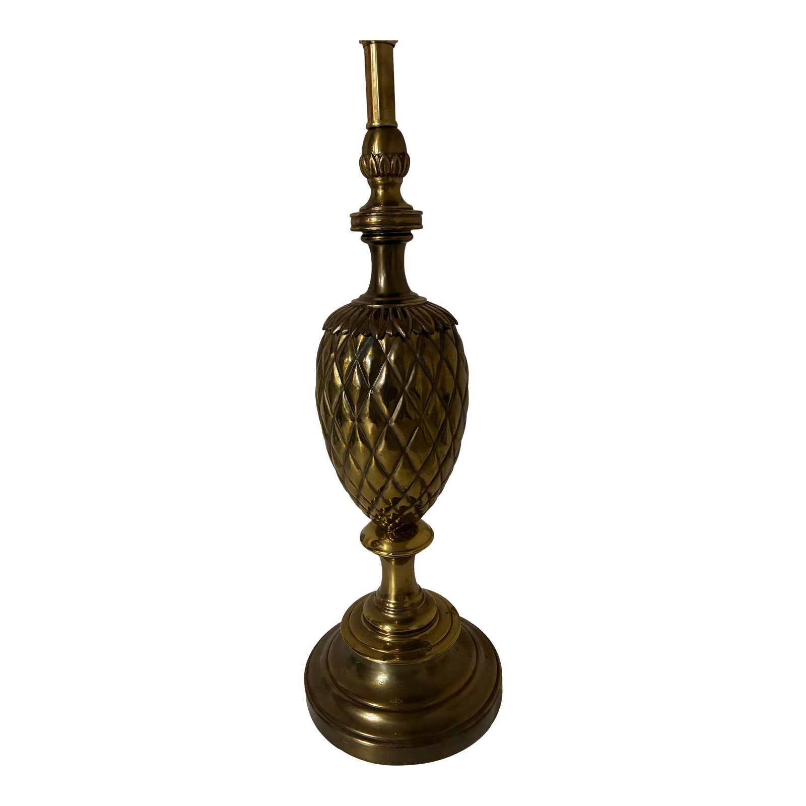 Vintage Hollywood Regency Brass Pineapple Table Lamp Stiffel MCM 24 ...