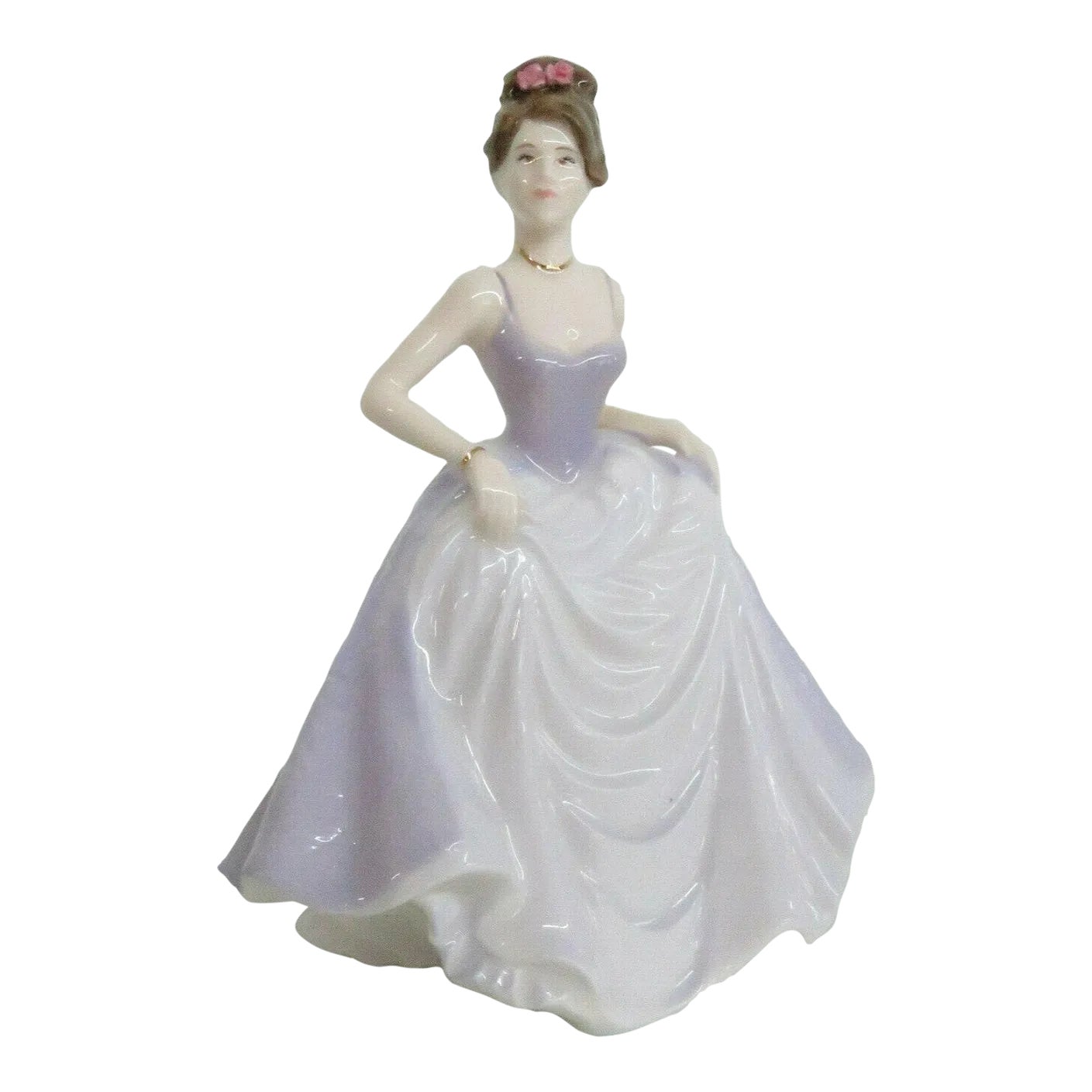 Coalport Good Luck English Bone China Porcelain Small Figurine | Chairish