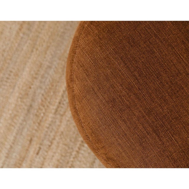 1980s Vintage Round Ottoman | Chairish