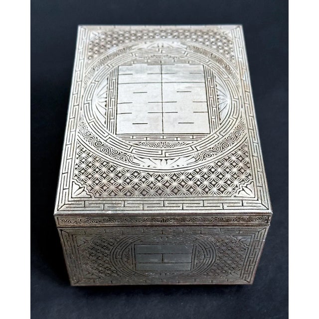 Fine Korean Box with Tray Iron with Silver Inlay Joseon Dynasty | Chairish