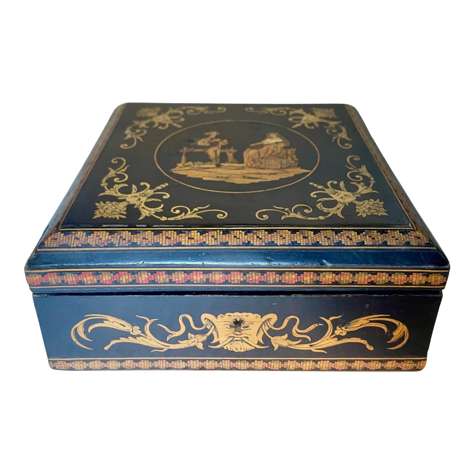 1920s Italian Sorrento Inlaid Wood Box | Chairish