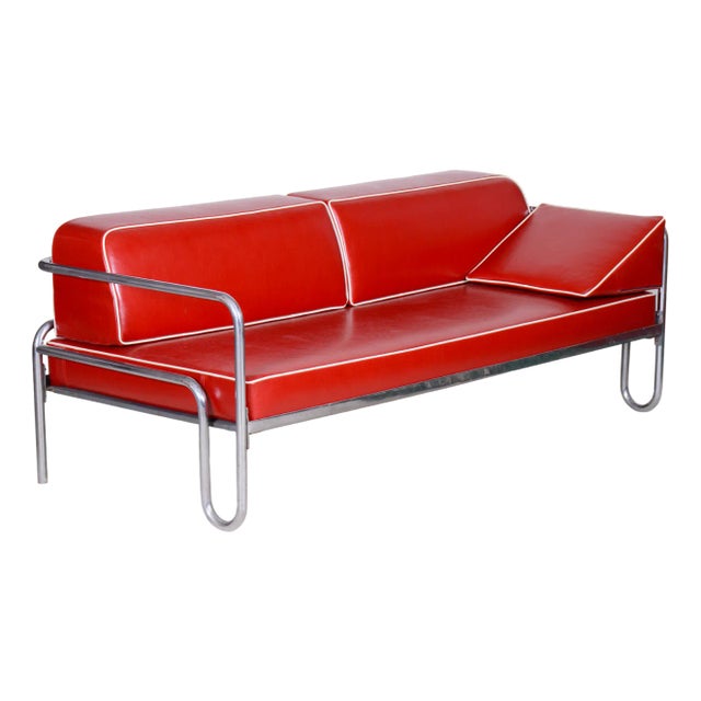 Bauhaus Sofa in Leather Tubular Steel 1930s Chairish