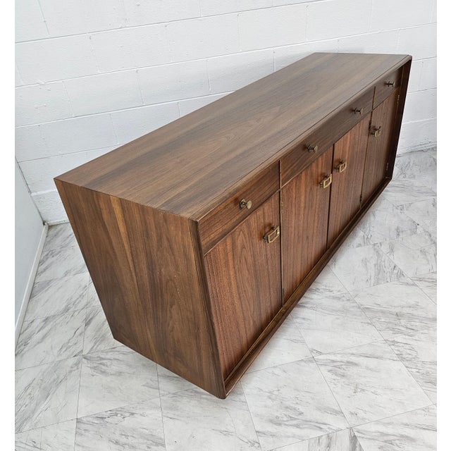 1950s Johnson Furniture Co. Walnut Buffet | Chairish