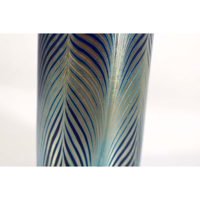 Late 20th Century Stephen Fellerman Signed Art Nouveau Style Blue ...