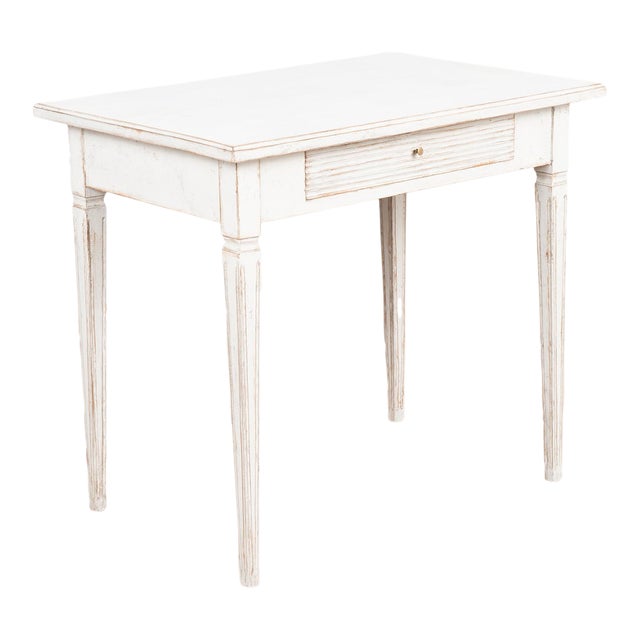 Antique Swedish Gustavian White Painted Side Table With Drawer, Circa ...