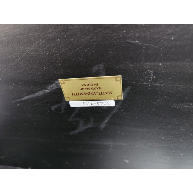 Maitland-Smith Leather Wrapped Side Table | Chairish