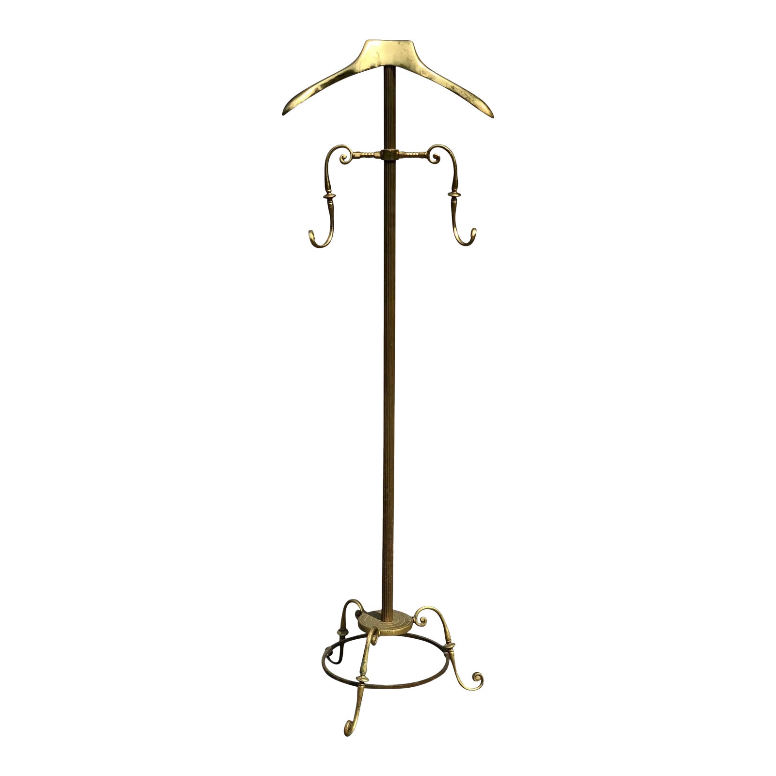 Vintage Art Deco Brass Gentleman's Valet Coat Rack by Glo-Mar Artworks ...