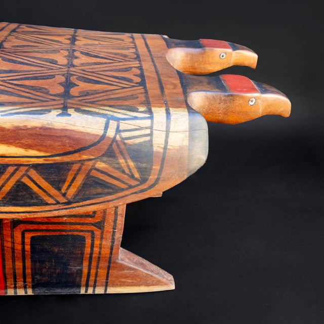 Brazilian Indigenous Two-Headed Bird Stool | Chairish