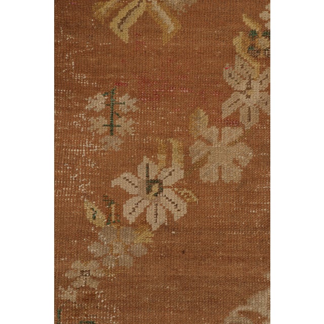 Antique Gordes Traditional Beige and Copper Wool Rug | Chairish