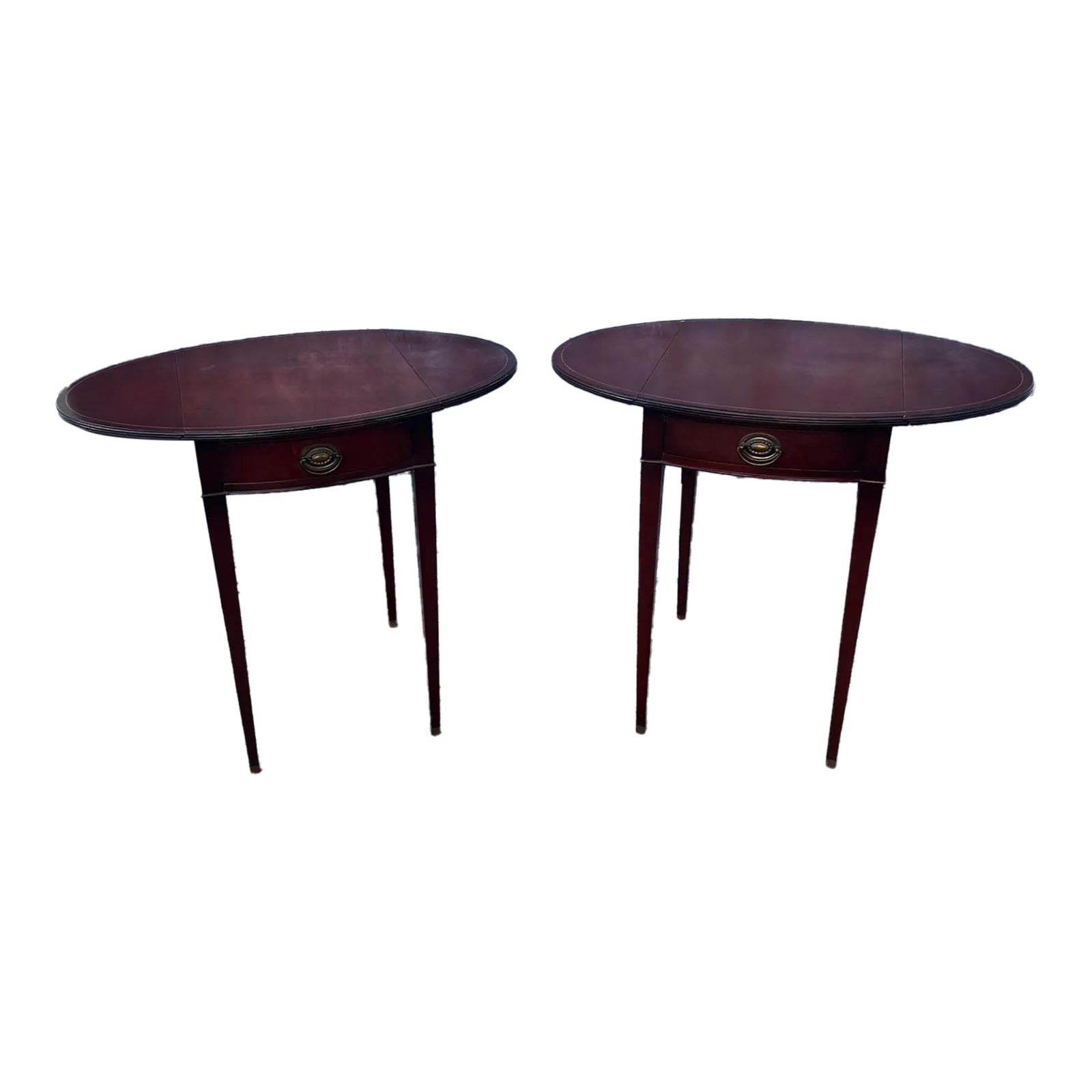 1960s Paine Furniture Federal Style Fold-Down Side Tabes (A Pair ...