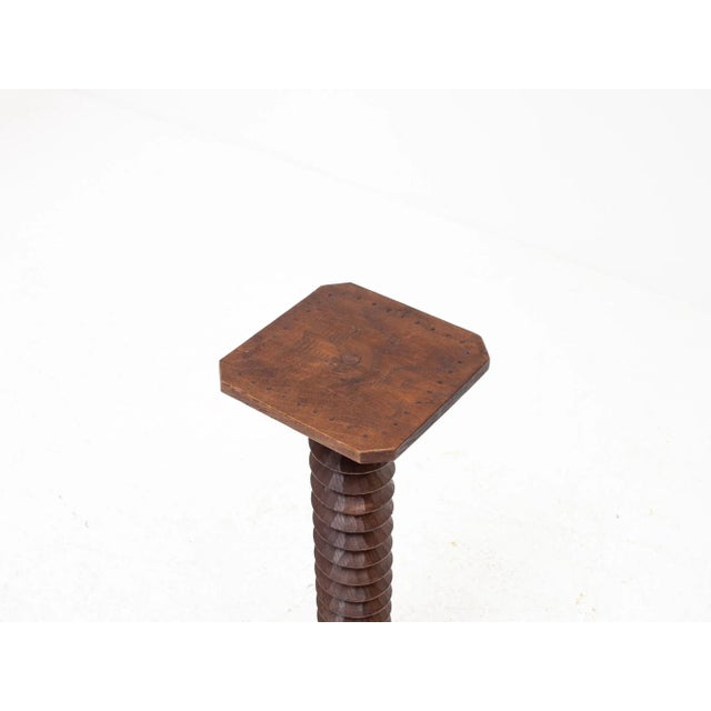 Vintage French Pedestal Plinth Turned Screw Column Stem in the style of ...