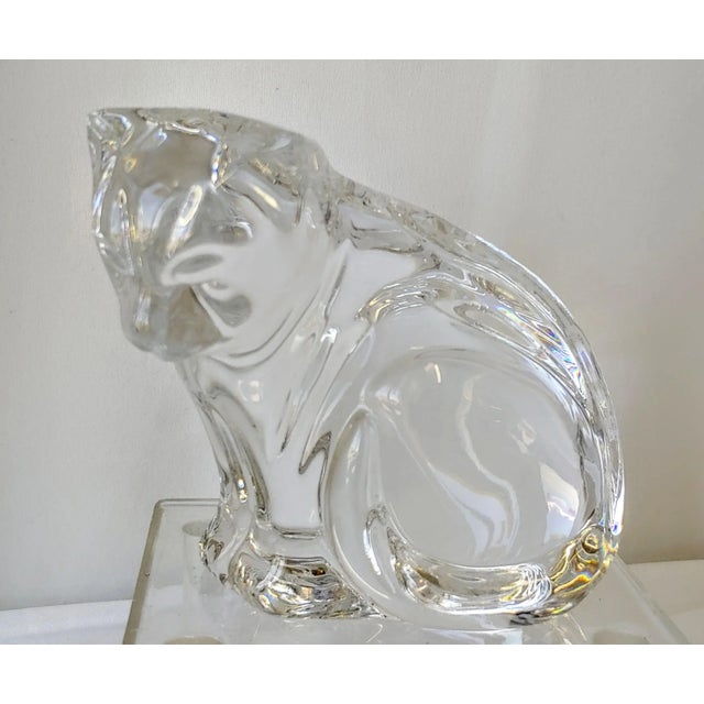 Vintage Waterford Crystal Glass Cat | Chairish