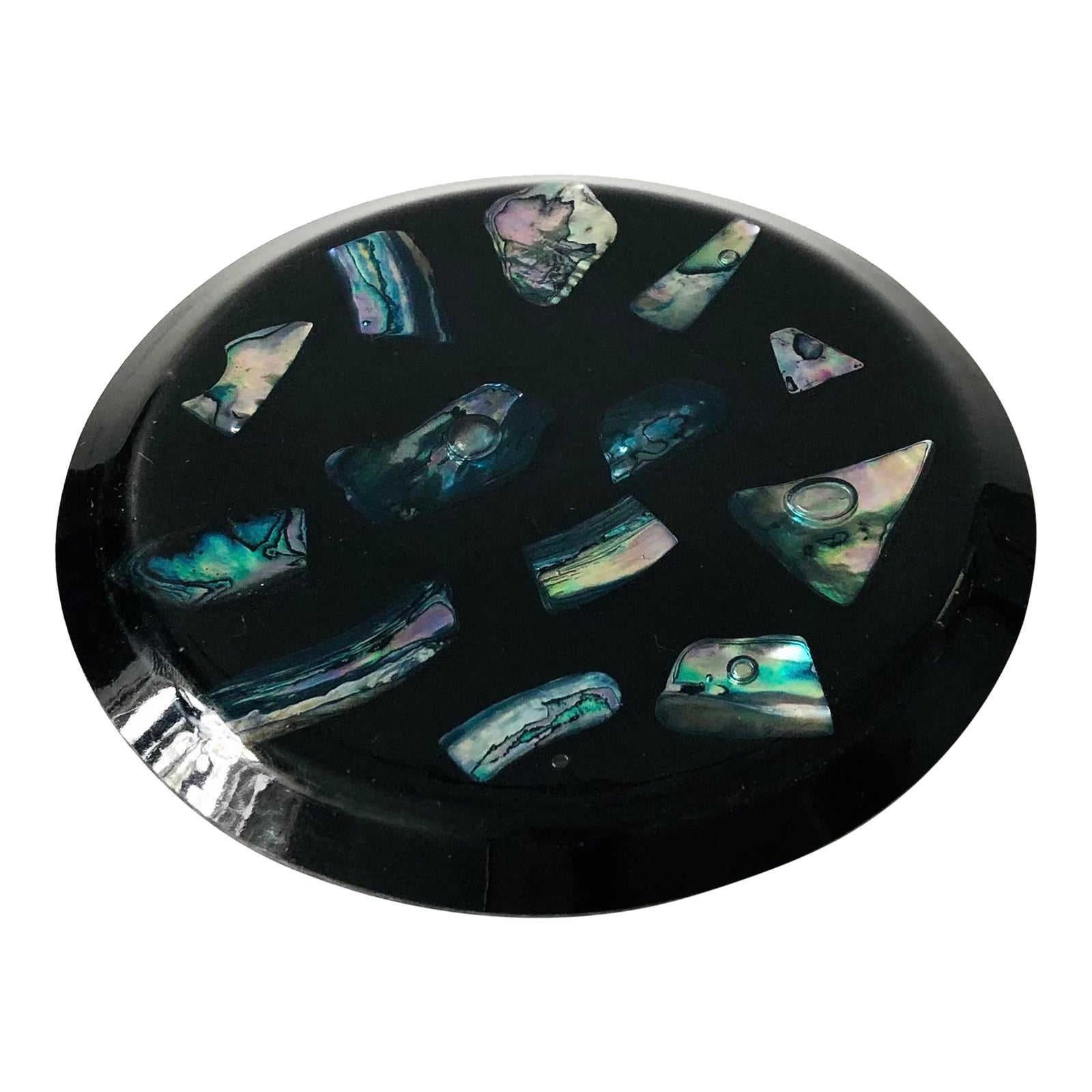 Mid Century Abalone Shell Trivet | Chairish