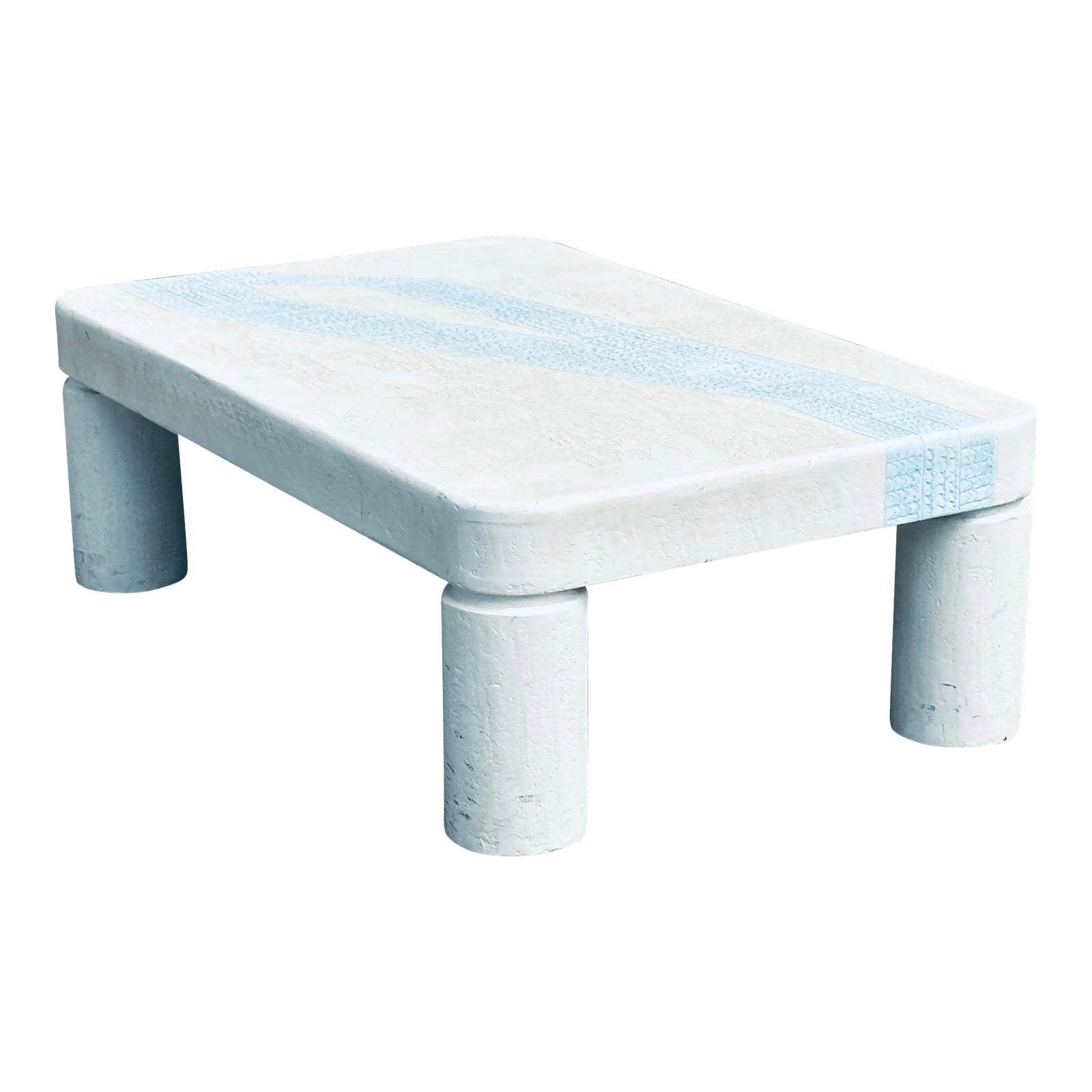 Postmodern Plaster Coffee Table | Chairish