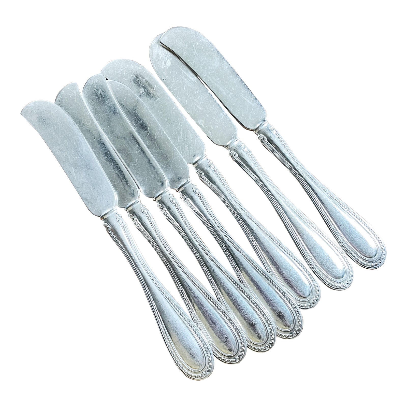 Early 1900s Antique Silver Plated Tiffany & Co Butter Knives- Set of 7 ...