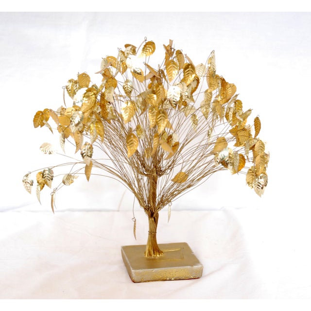 Vintage Gold Leaf Dream Tree Sculpture | Chairish