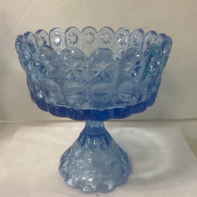 Vintage Moon and Stars Glass Compote | Chairish