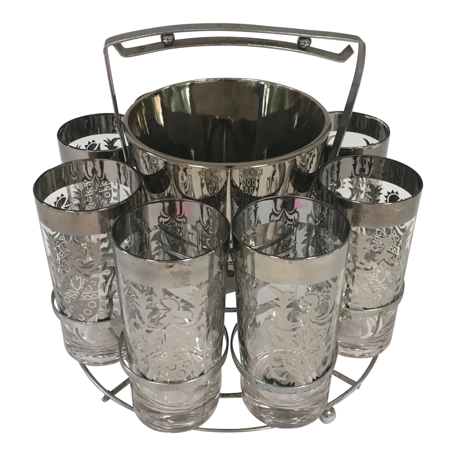 Mid Century Royal Crest Bar Set | Chairish