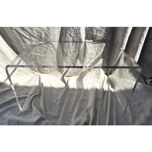 Vintage Lucite Waterfall Side Table | Chairish