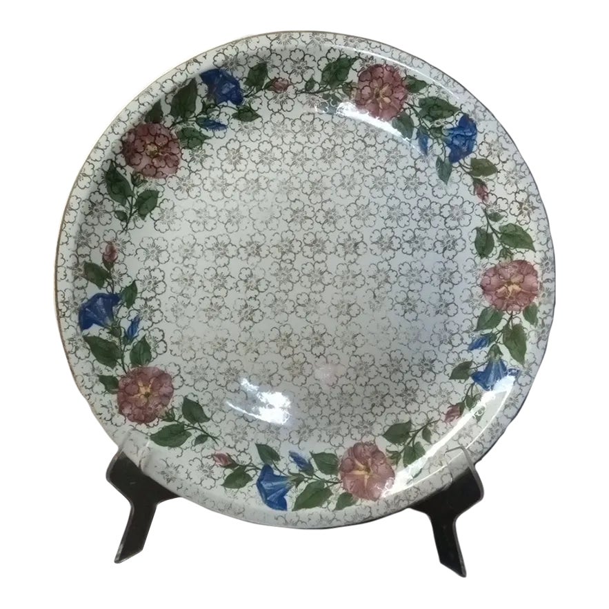 1960s Hayden Pottery Hand Painted Round Platter | Chairish