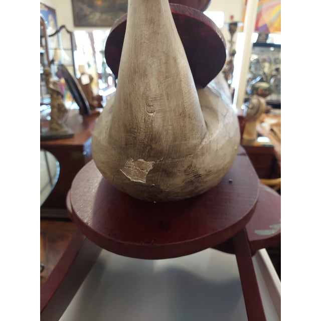 1950s Vintage Hand Painted Kids Swan Rocking Chair | Chairish