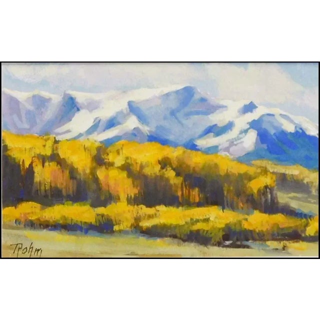 Robert Bob Rohm "Snow on the Mountain" Original Watercolor Landscape ...