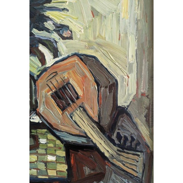 1959 Mid-Century Modern "Still Life With Lute" Swedish Vintage Still ...