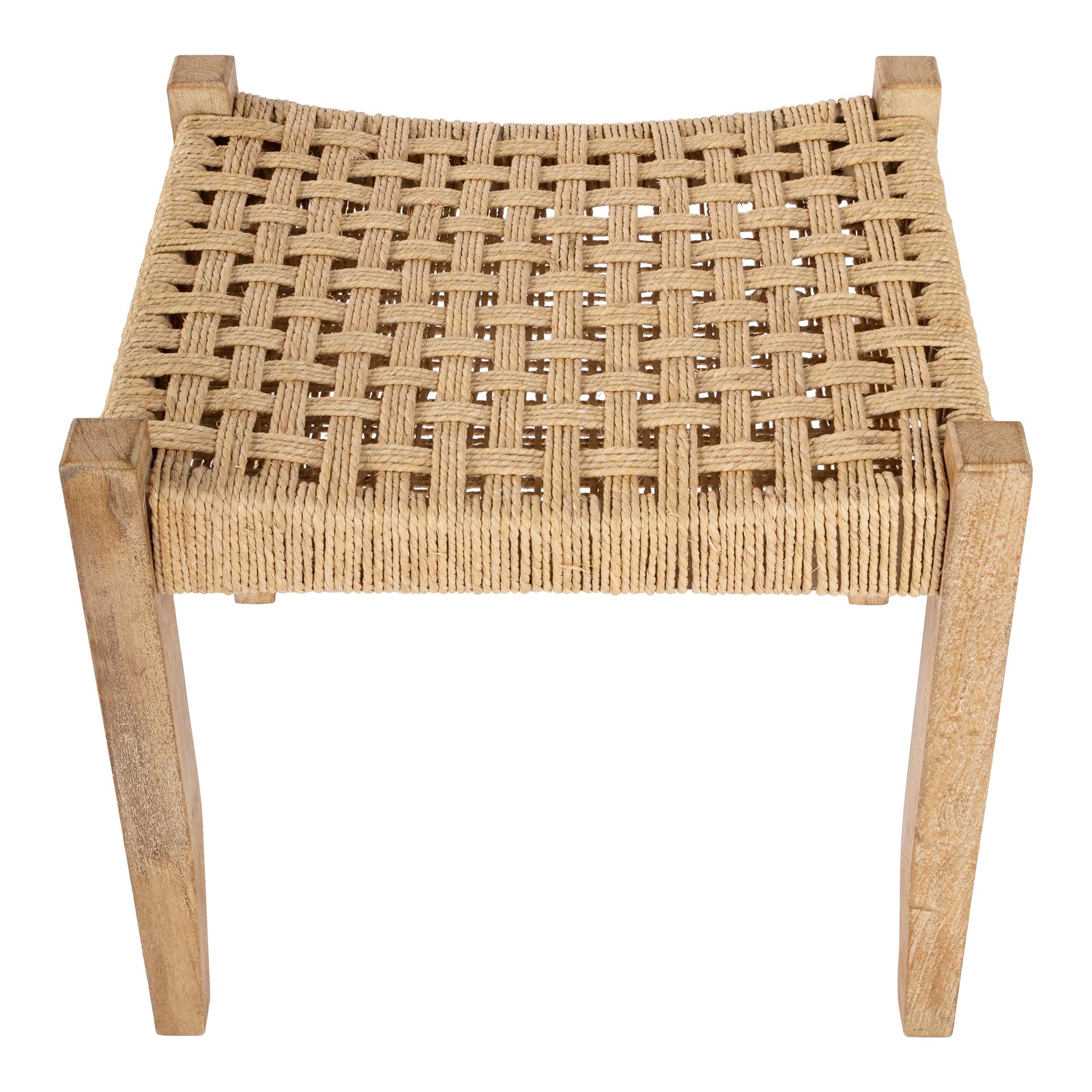 Garner Woven Jute Stool, Natural | Chairish