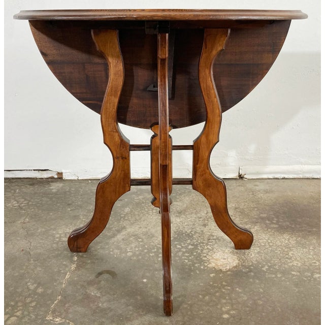 Antique Drop Leaf Turned Wood Gate Leg Side Table | Chairish