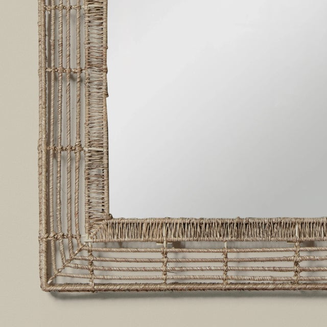 Beehive Rectangular Mirror in Natural | Chairish
