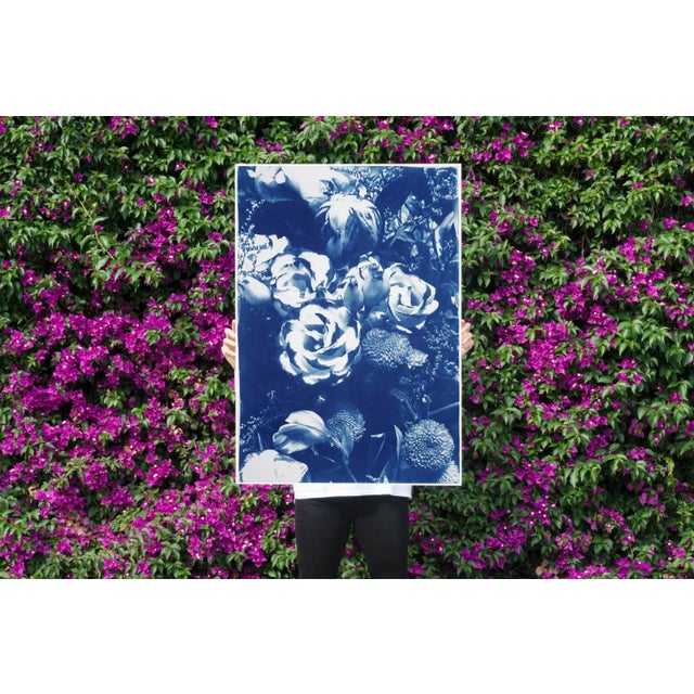 2020 Blue Bouquet Contemporary Cyanotype on Watercolor Paper | Chairish