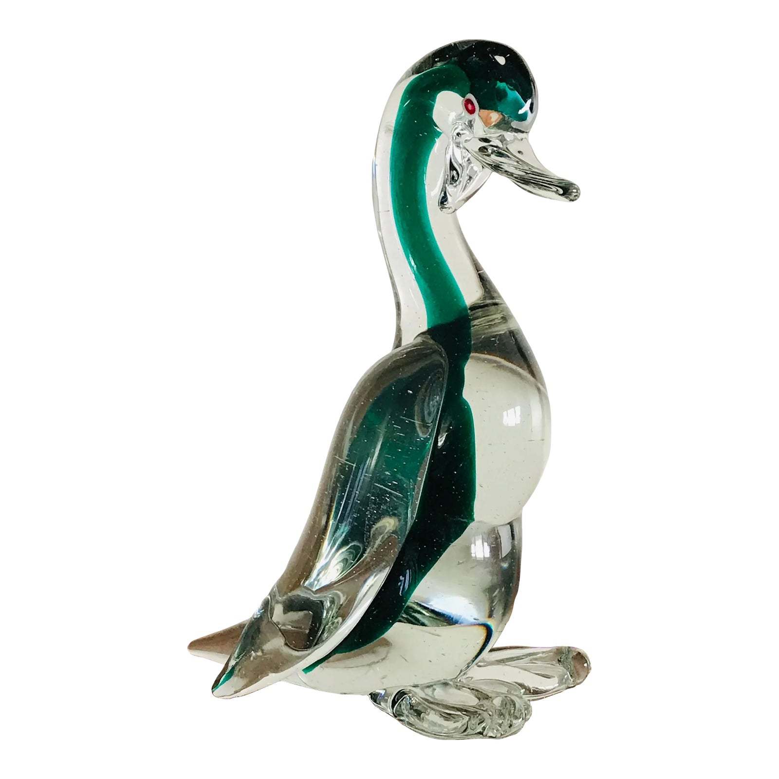 1950s Seguso Style Glass Duck | Chairish