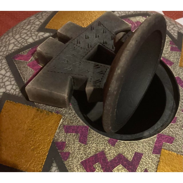 Vintage Rick Foris Contemporary Raku Ceramics Vessel | Chairish