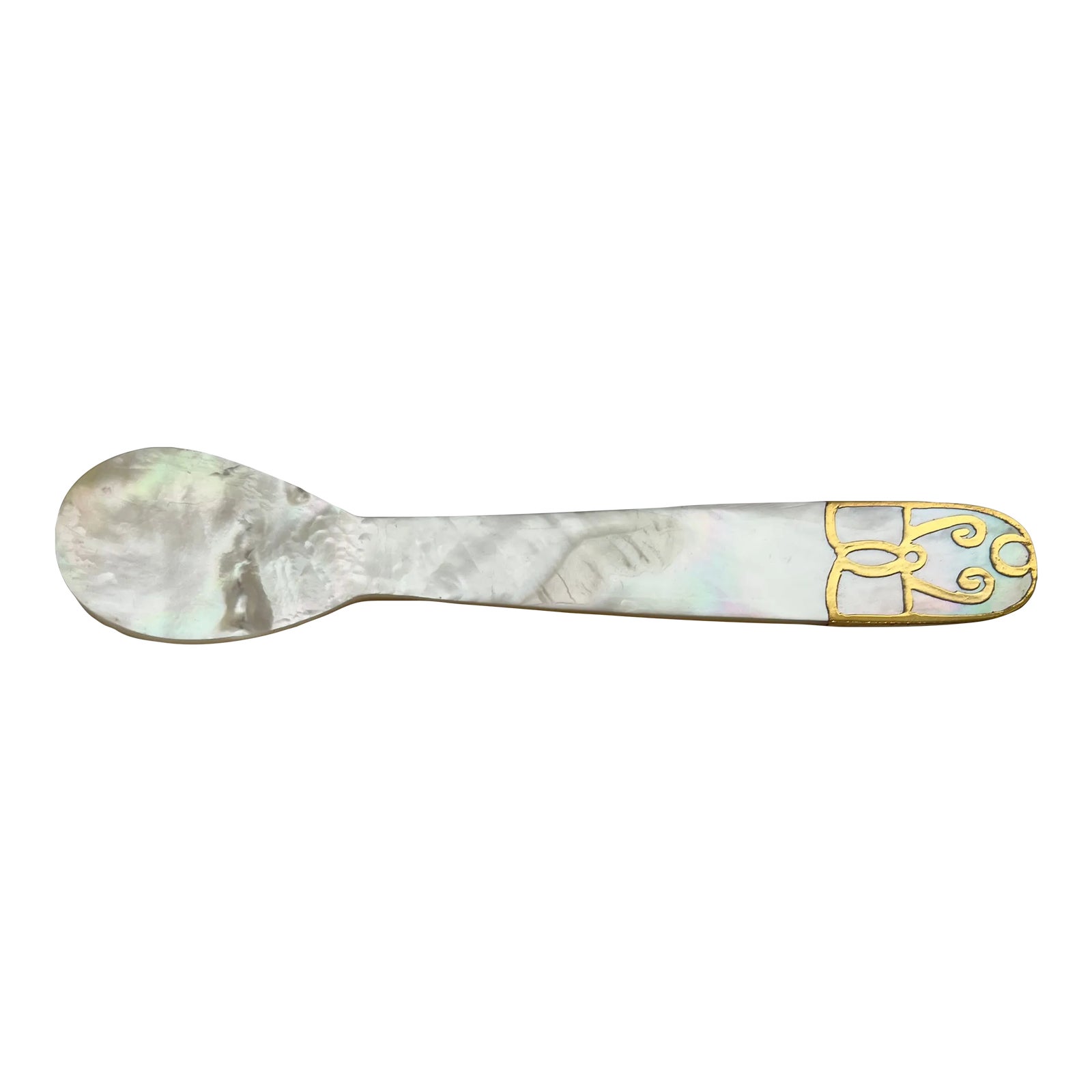 Thistle & Bee Mop With Gold Plate Caviar Spoon | Chairish