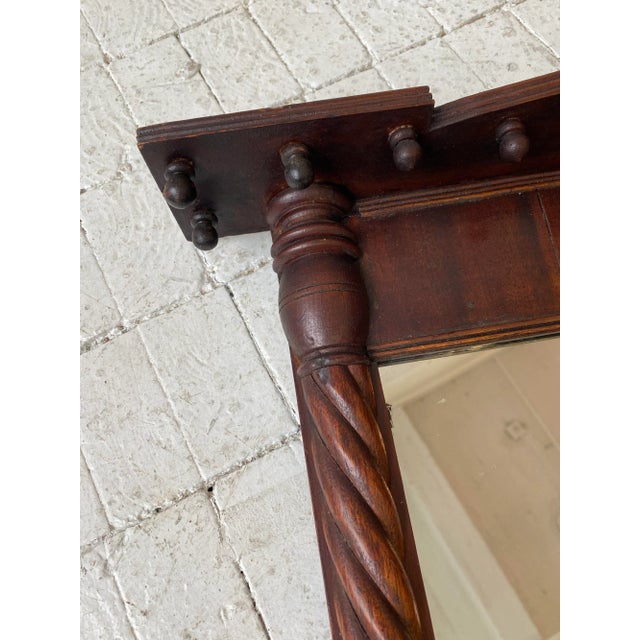 Antique Federal Split-Mirror With Barley Twist and Acorn Details, Circa ...