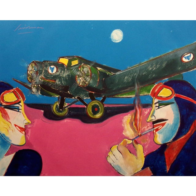 1980s Earl Linderman "Midnight Rendezvous" Hand Signed Original Artwork ...