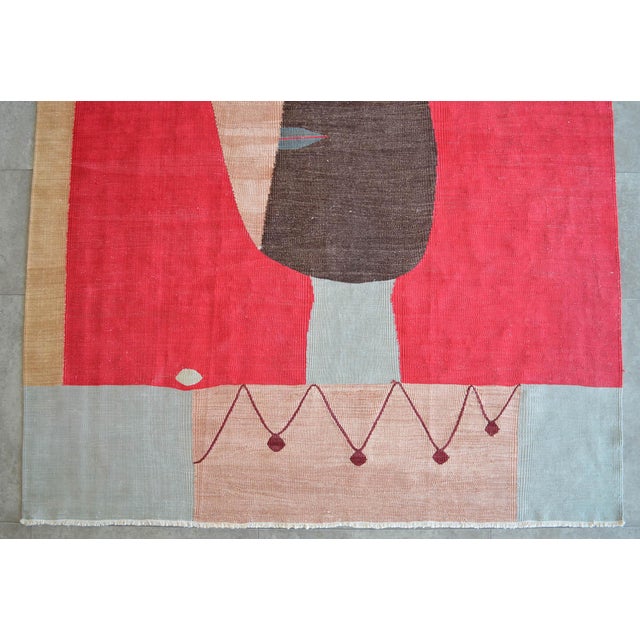 Paul Klee -Clown- Inspired Silk Hand Woven Area Wall Rug 4′4″ × 5′10 ...