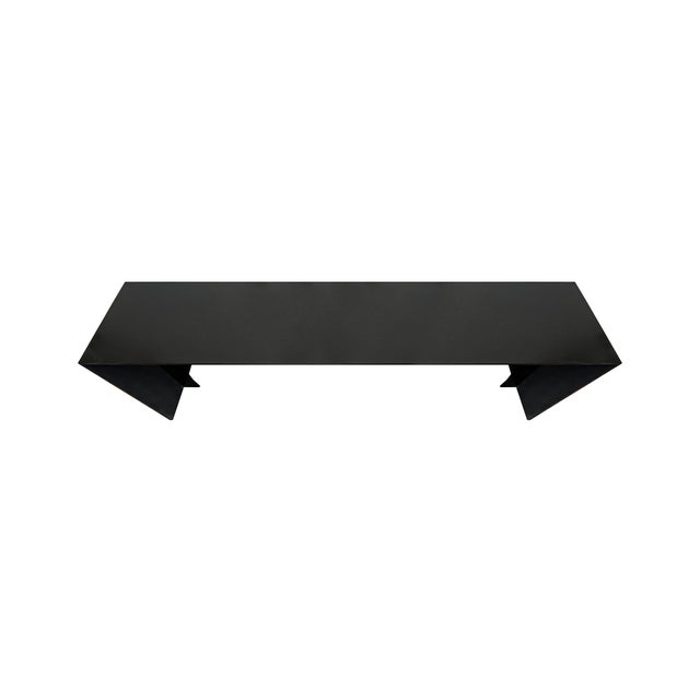 Monumental Brutalist Steel Console Table | Chairish
