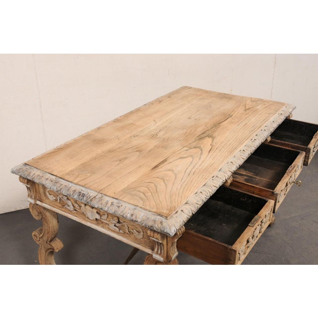 Early 20th Century Antique Spanish Desk, Elaborately Carved | Chairish